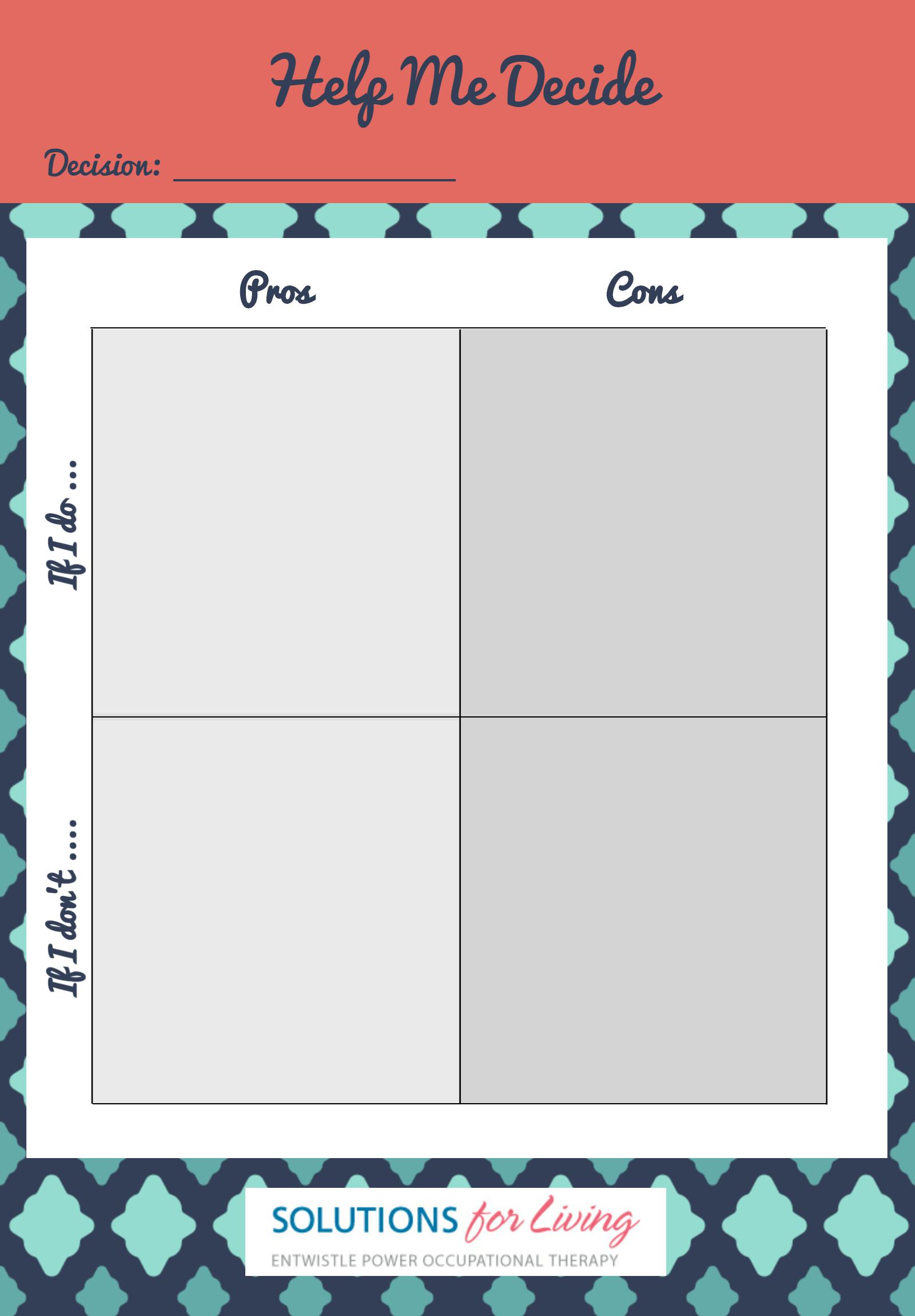 Solutions for Simple Decision Making - SOLUTIONS FOR LIVING