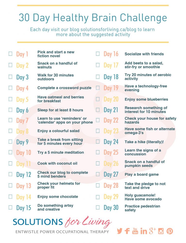 Stay Sharp with the 30 Day Healthy Brain Challenge | SOLUTIONS FOR LIVING
