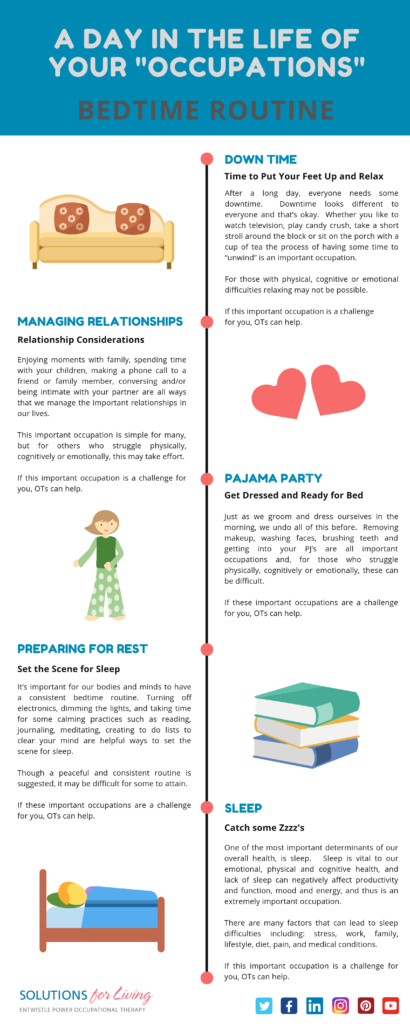 A Day in the Life of your "Occupations" — Bedtime Routines | SOLUTIONS ...